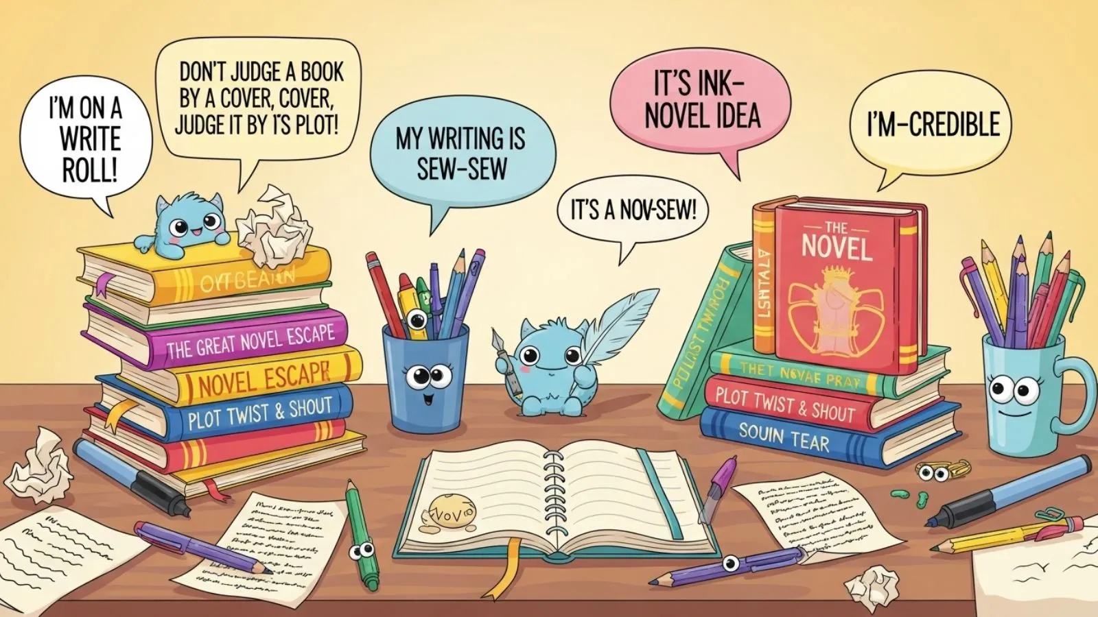 256+ Hilarious Writing Puns & Writing Jokes for Word Lovers😂👍
